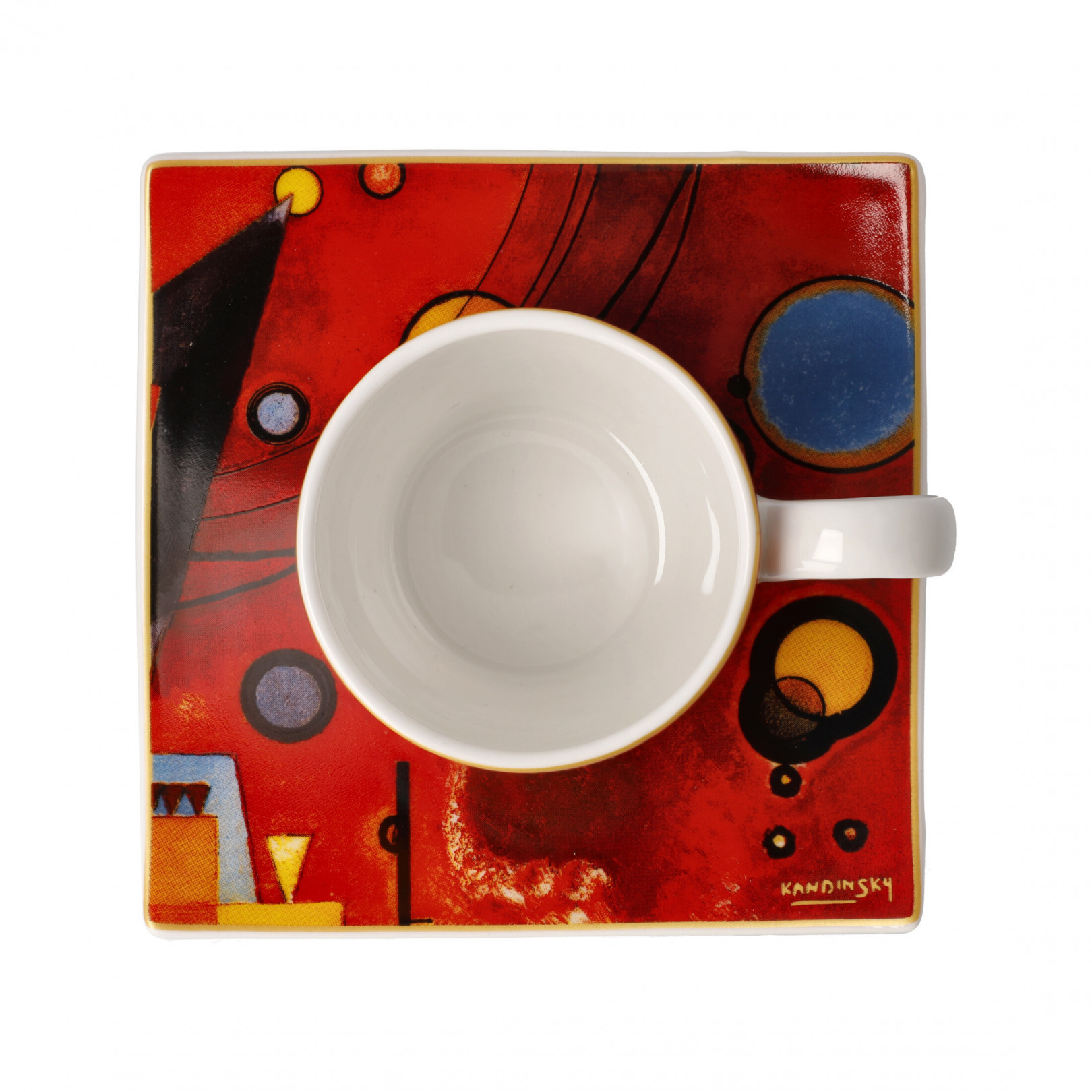 Wassily Kandinsky Heavy Red Filiżanka espresso Goebel | Porcelana Online